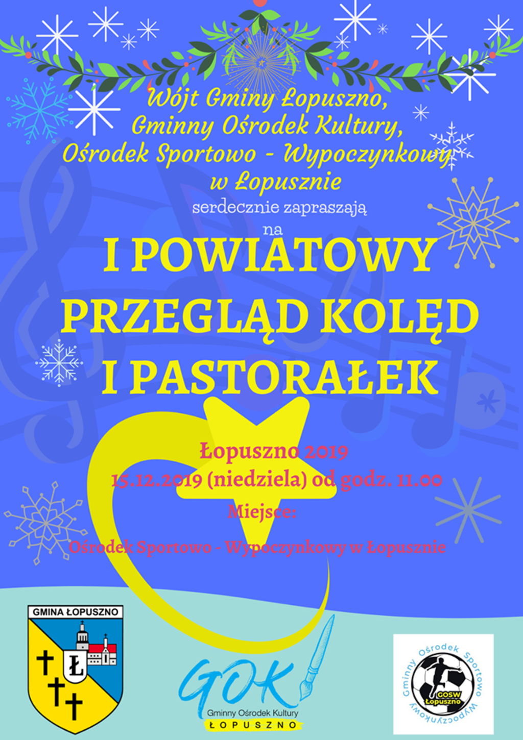 Pierwszy Powiatowy Przegląd Kolęd i Pastorałek | Gmina Łopuszno